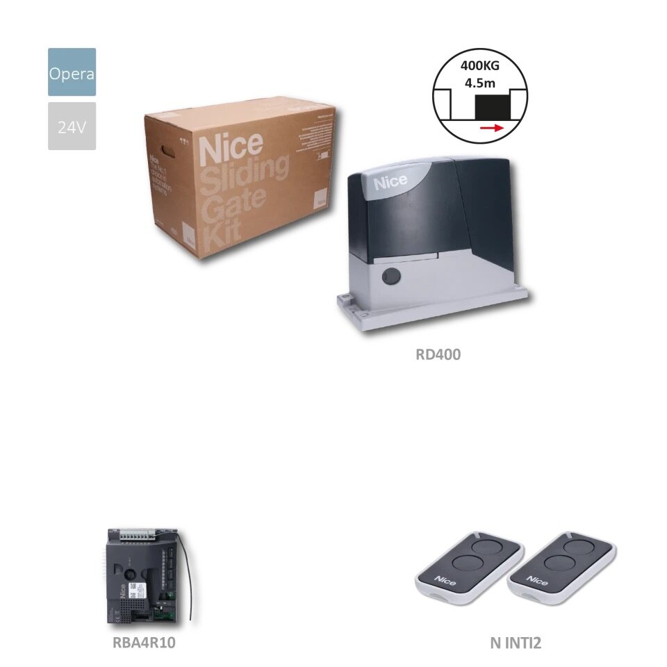 Road400kit - 2xDO - sada pohonu Roadkit pro posuvné brány do 400kg | Epohony.cz